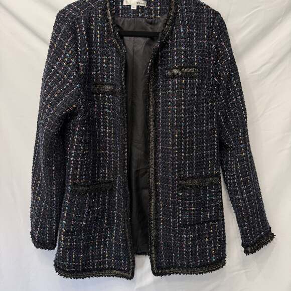 WD.NY | Jackets & Coats | Wdny Metallic Tweed Fringe Jacket On Sale ...